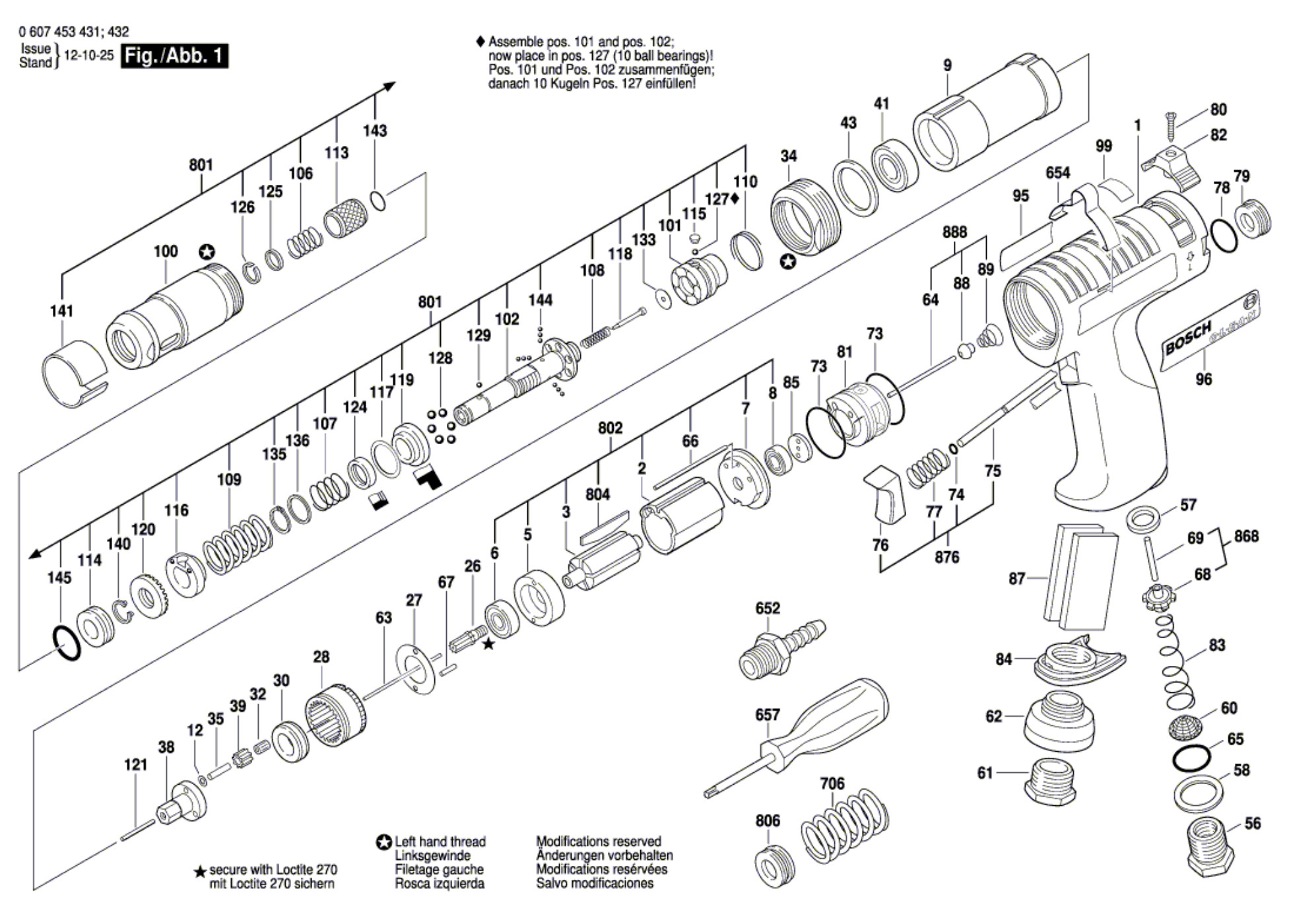 Bosch 0 607 453 431 180 Watt-serie Pn-screwdriver - Ind. Spare Parts ...